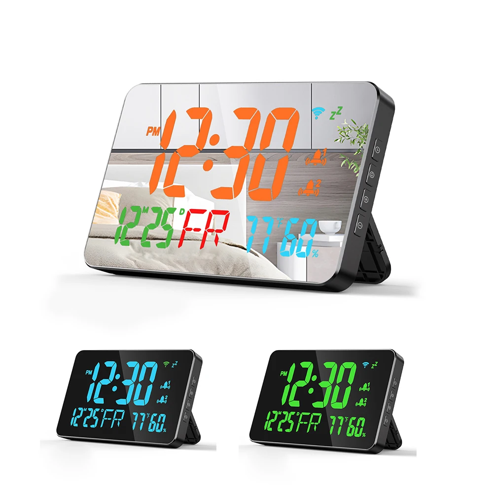Tuya-WiFi-Desktop-Clock-Calendar-Intelligent-Thermometer-Hygrometer ...