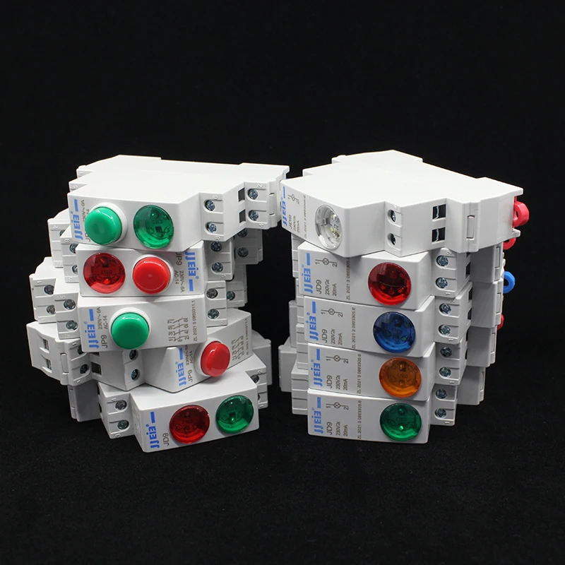 LED Signal Lamp ND9 Series AC/DC 230V 24V 220V Pilot Lights Din Rail Mount Indication Light RED ...