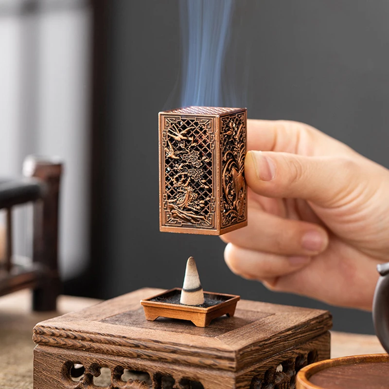 1PC Home Ornament Chinese Plum Inense Burners Square Vertical Incense ...