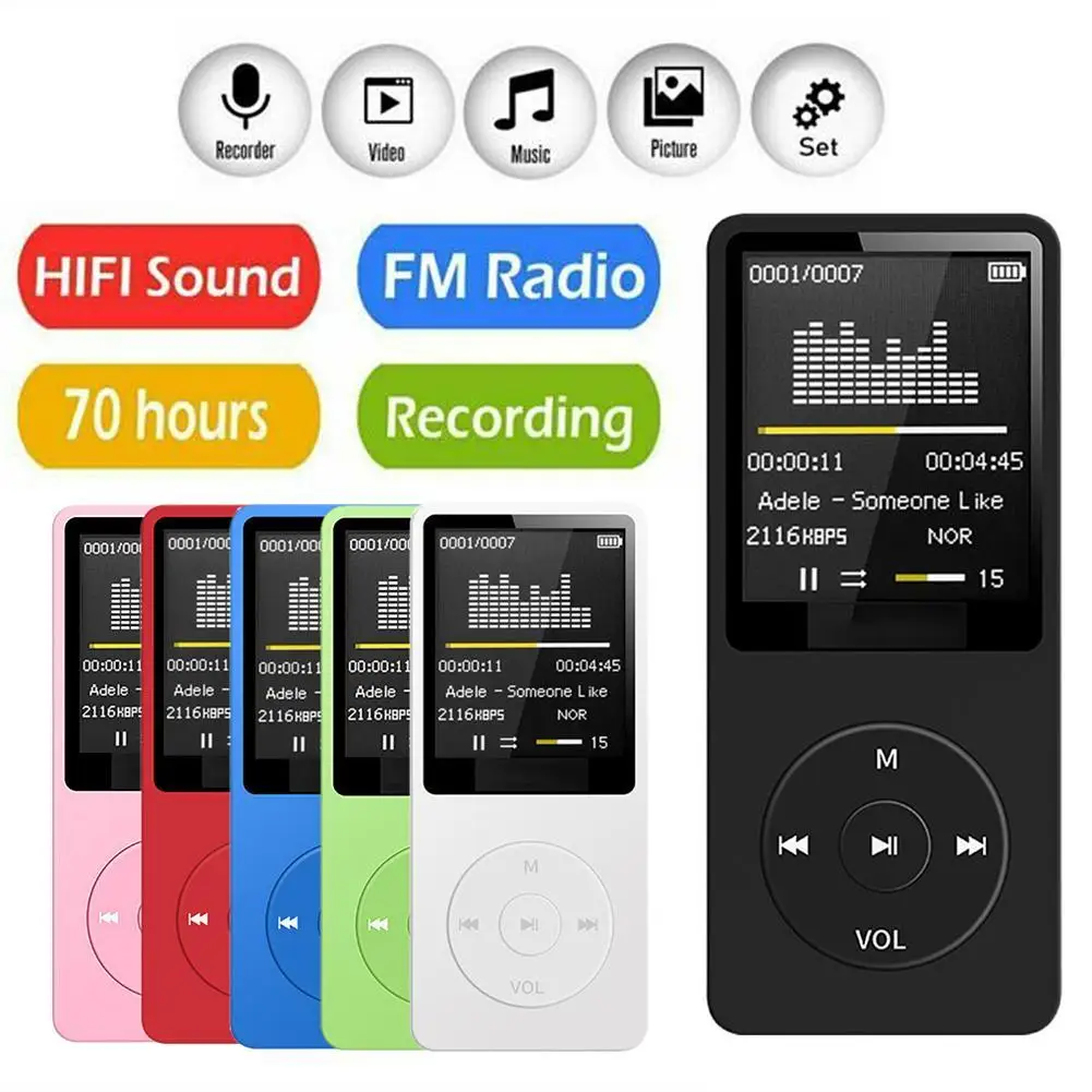 Ultra-thin-Bluetooth-MP3-Player-Rechargeable-Recorder-Display-Screen ...