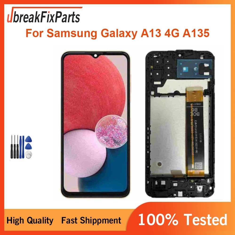 لسامسونج غالاكسي A13 4G A135 SM-A135F A135M شاشة LCD تعمل باللمس الإطار ...