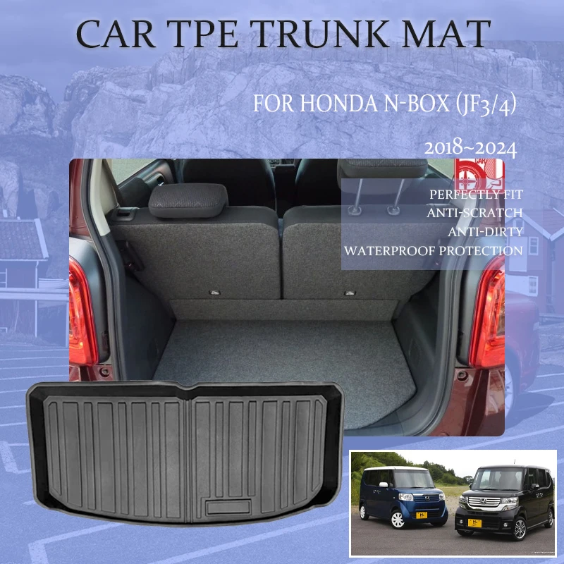 Car-Trunk-Mats-For-Honda-N-Box-NBOX-Enubokkusu-JF3-4-2018-2024 ...
