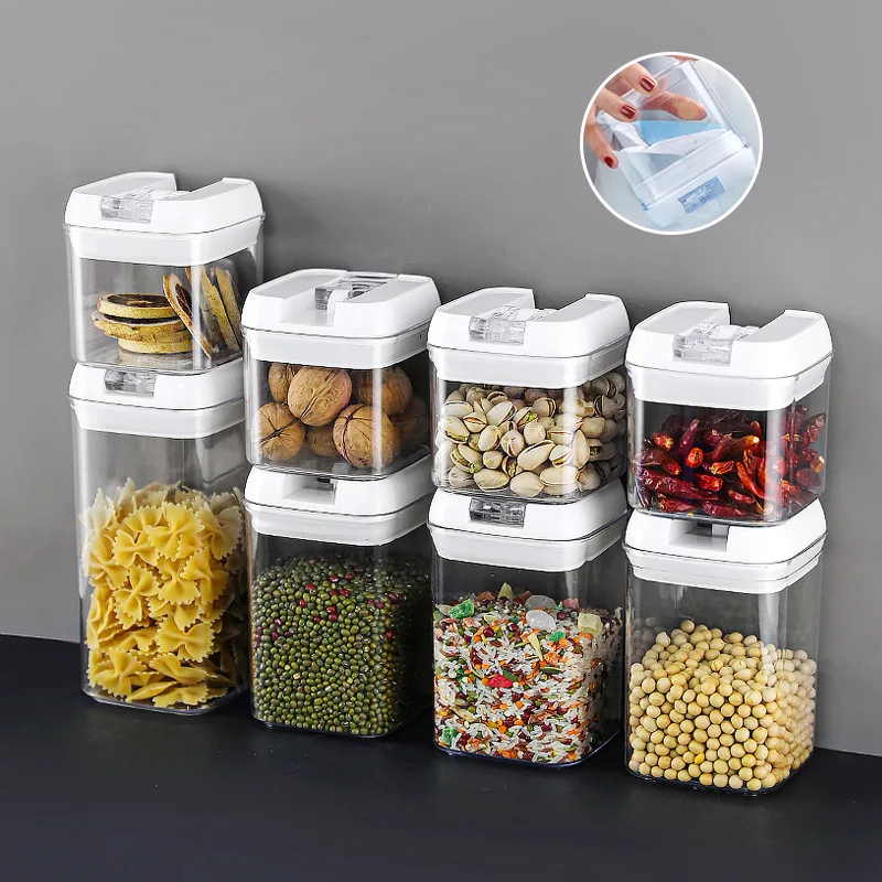 1PC-Home-Creative-Lid-Sealed-Jar-0-5-1-9L-Kitchen-Storage-Box ...