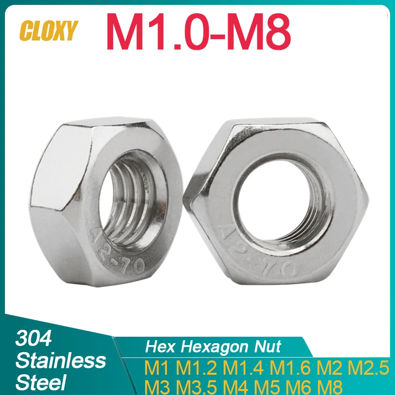Stainless Steel M5 Fastener Nut | 304 Stainless Steel Hexagon Nut - 5/ 10/ 20/ 50pcs - Aliexpress