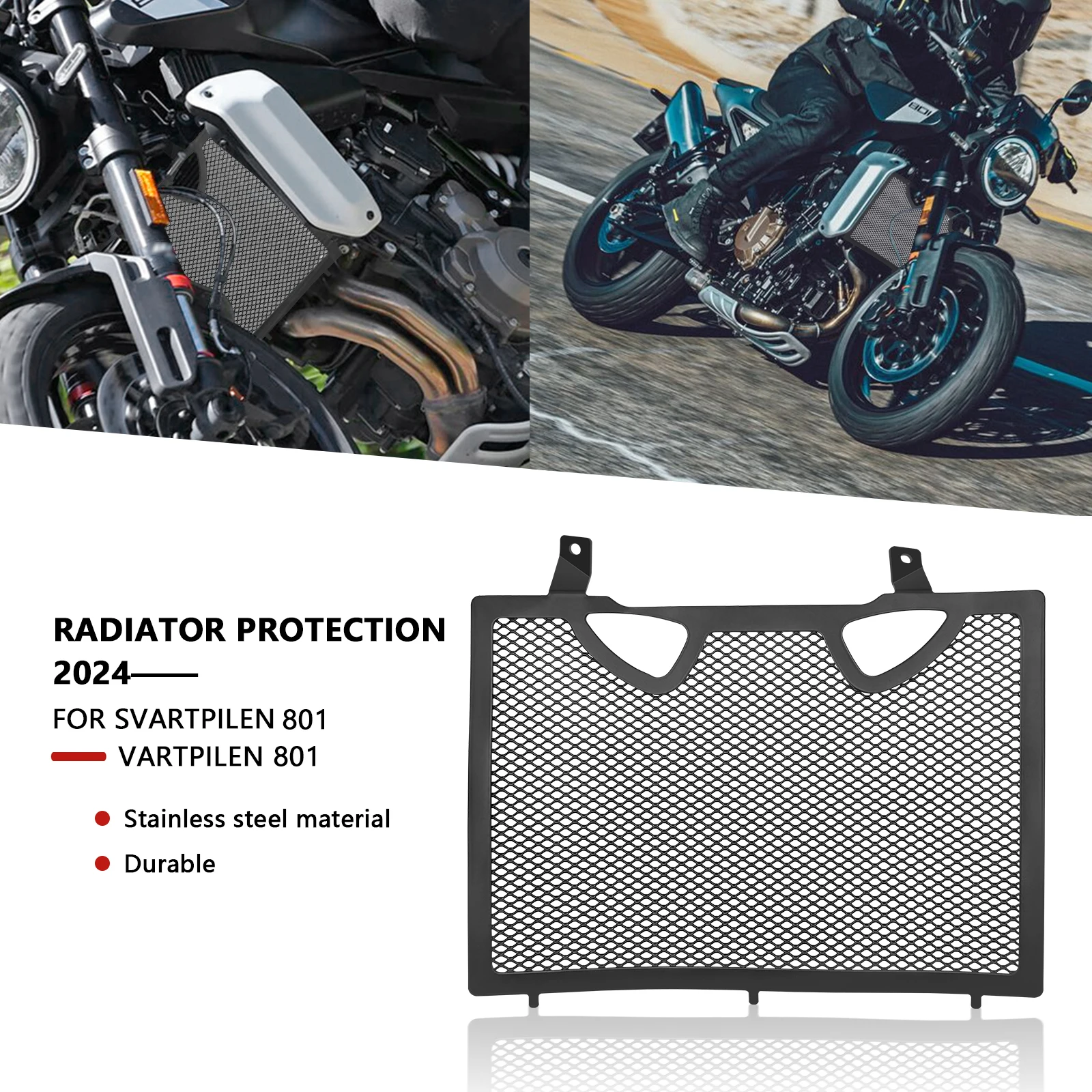 For Motorcycle Radiator Guard Grille Protective Cover Heat dissipation ...