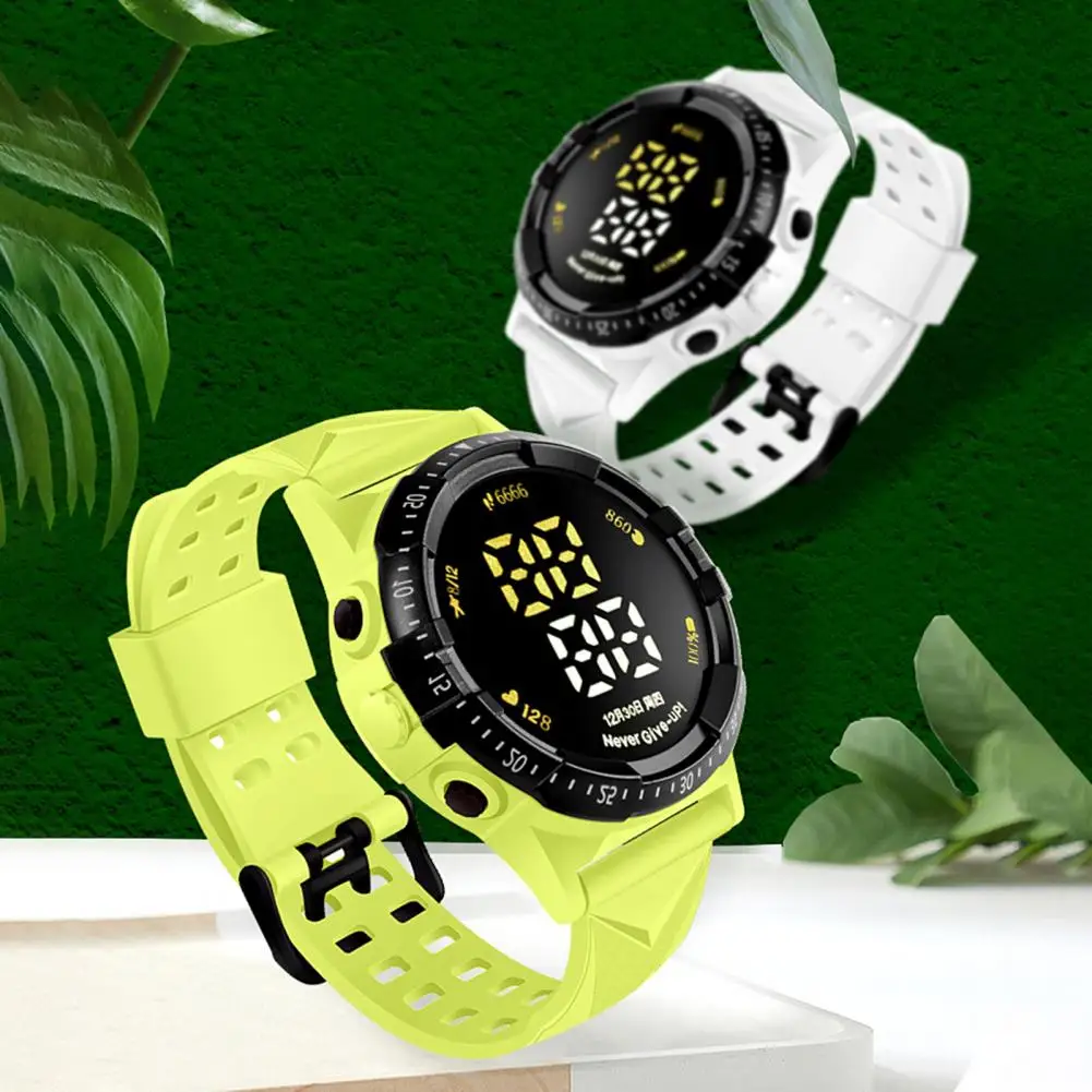 Kids-Sport-Watch-LED-Digital-Wristwatch-Round-Dial-Waterproof ...