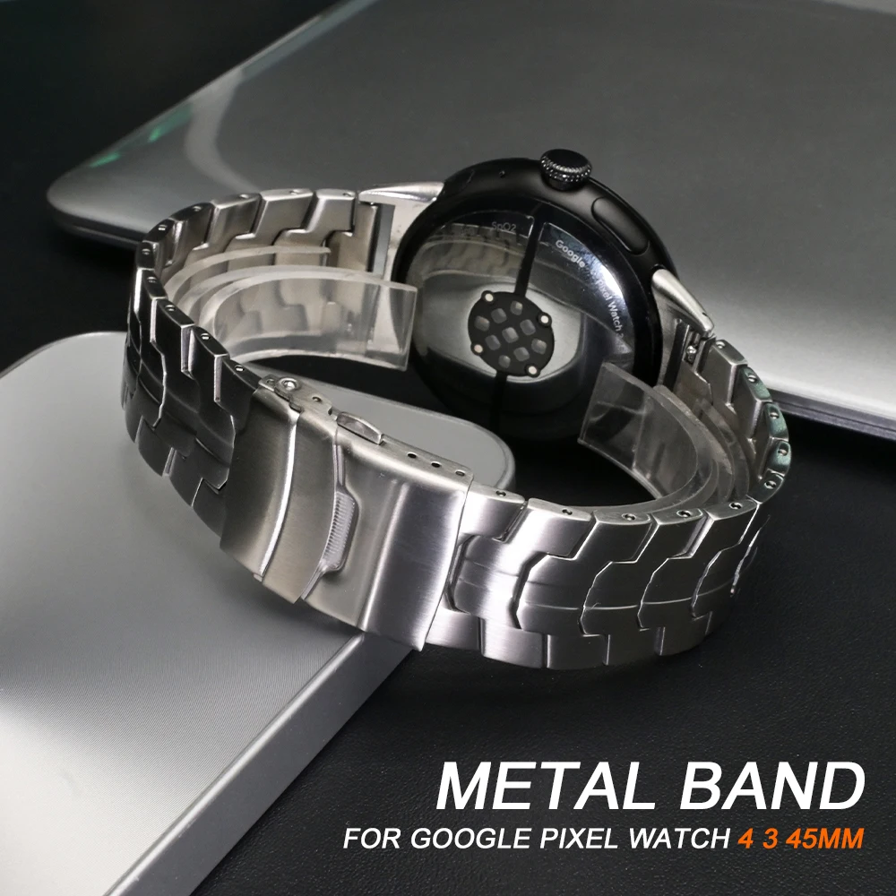 Luxury Stainless Steel Strap for Google Pixel Watch 4 45mm Metal Band ...