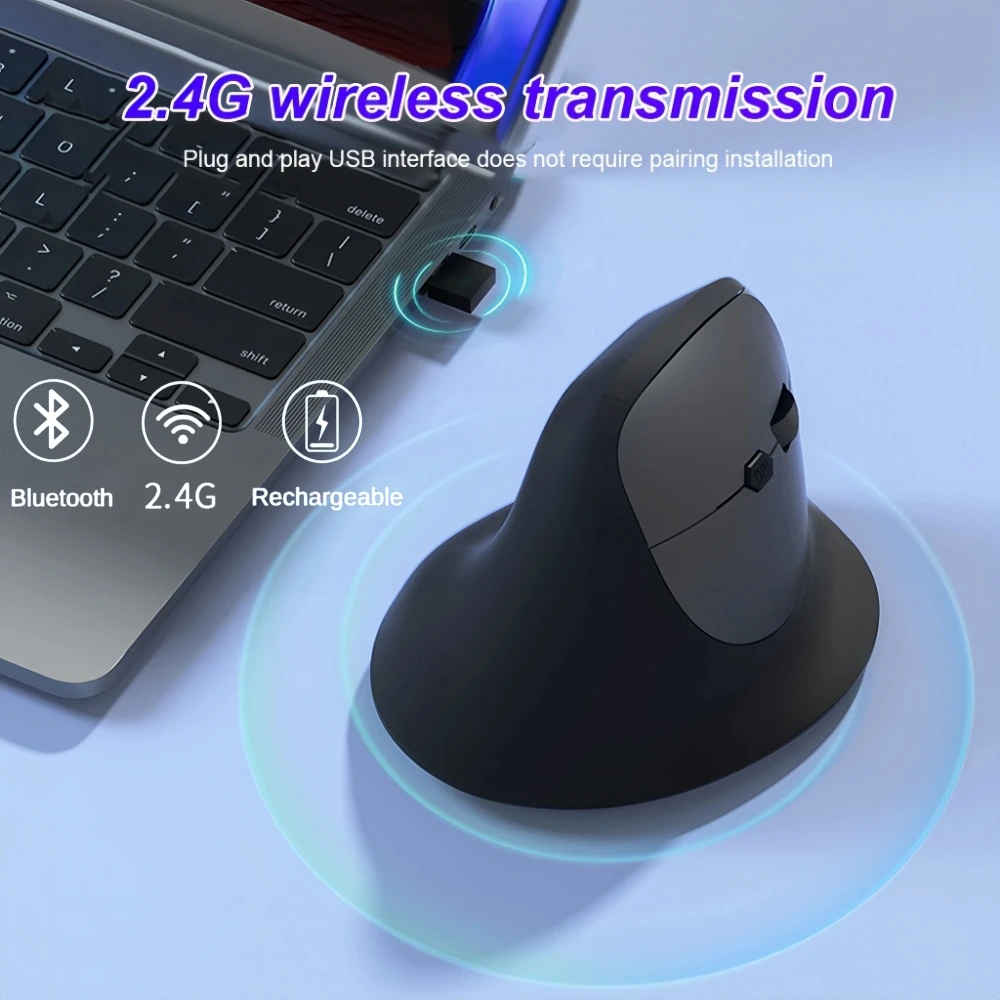 1600DPI-Wireless-Mouse-Rechargeable-Vertical-Wired-USB-Mouse-Ergonomic ...