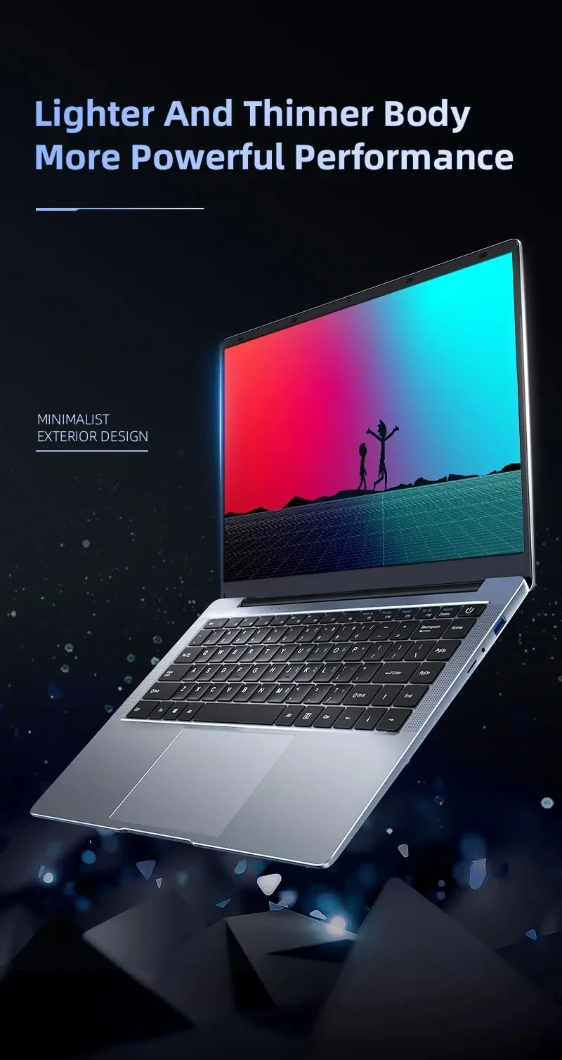 2024 Laptop Windows 11 Pro Ultra Thin and Ultra Light Notebook Computer ...