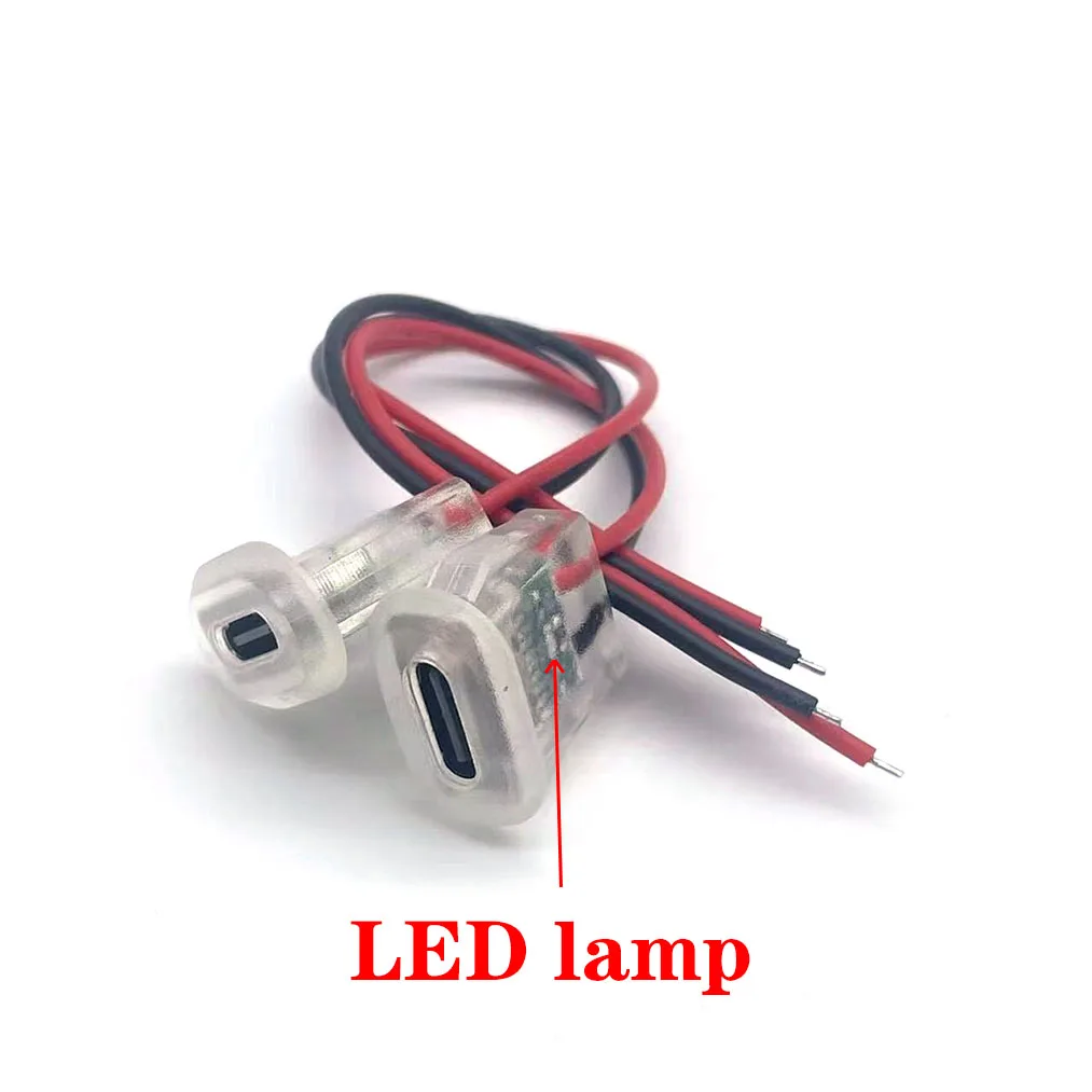 Type-C-2P-high-current-fast-charging-socket-port-with-LED-light-on-USB ...