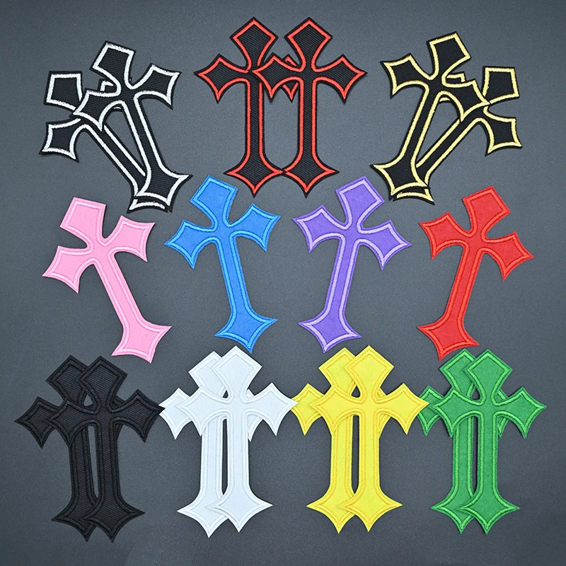 5PCS-Latin-Cross-Embroidery-Stickers-Patches-for-Clothes-Jackets-Jeans ...