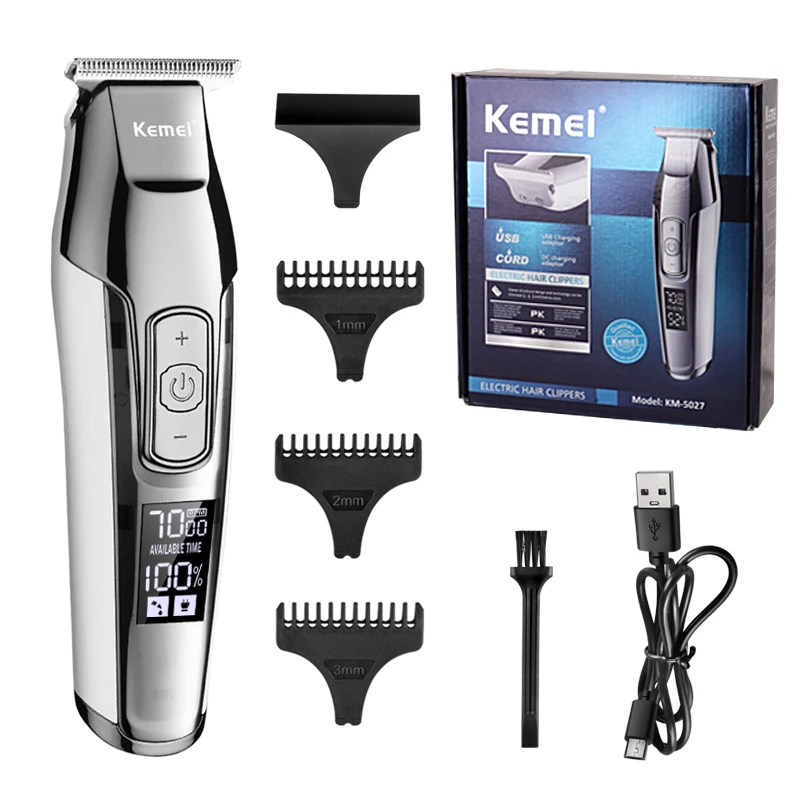 Kemei Professional Hair Clipper Adjustable Speed Carving Clippers ...