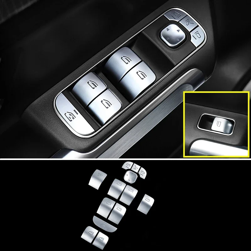 13pcs-set-Car-Window-Glass-Lift-Button-Sticker-For-Mercedes-Benz-A-B ...