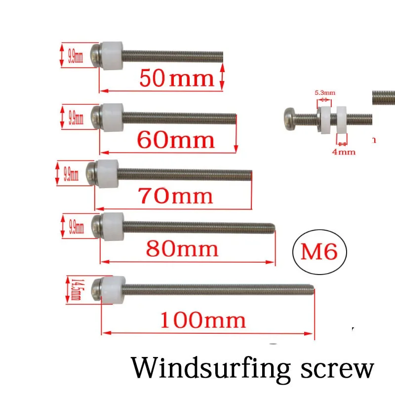 2pcs-Windsurfing-Fins-316-Stainless-Steel-M6-50mm-100mm-Fixed ...