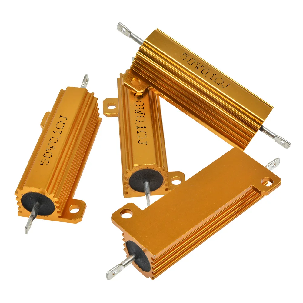 50W 100W Aluminum Power Metal Shell Case Wirewound Resistor 0.01R ...