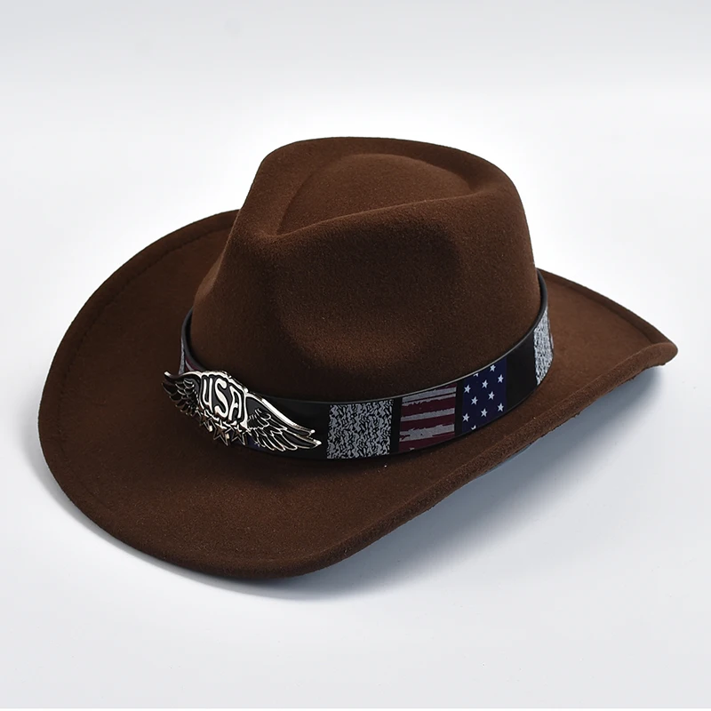 Men-s-Curved-Brim-Fedora-Hat-Western-Cowboy-Hat-with-Belt-Gentleman ...