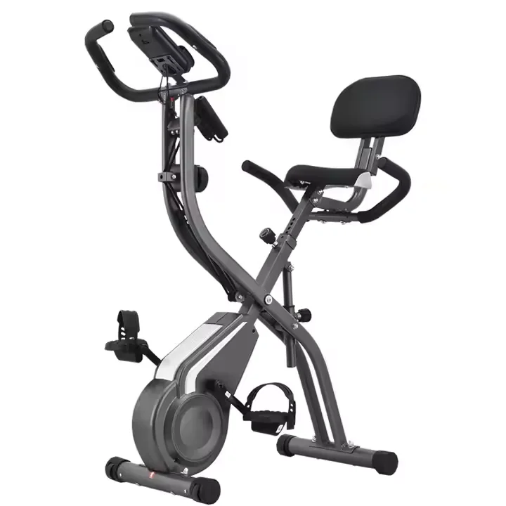 Upright Indoor Cycling Exercise Bike With Magnetic Resistance Foldable ...