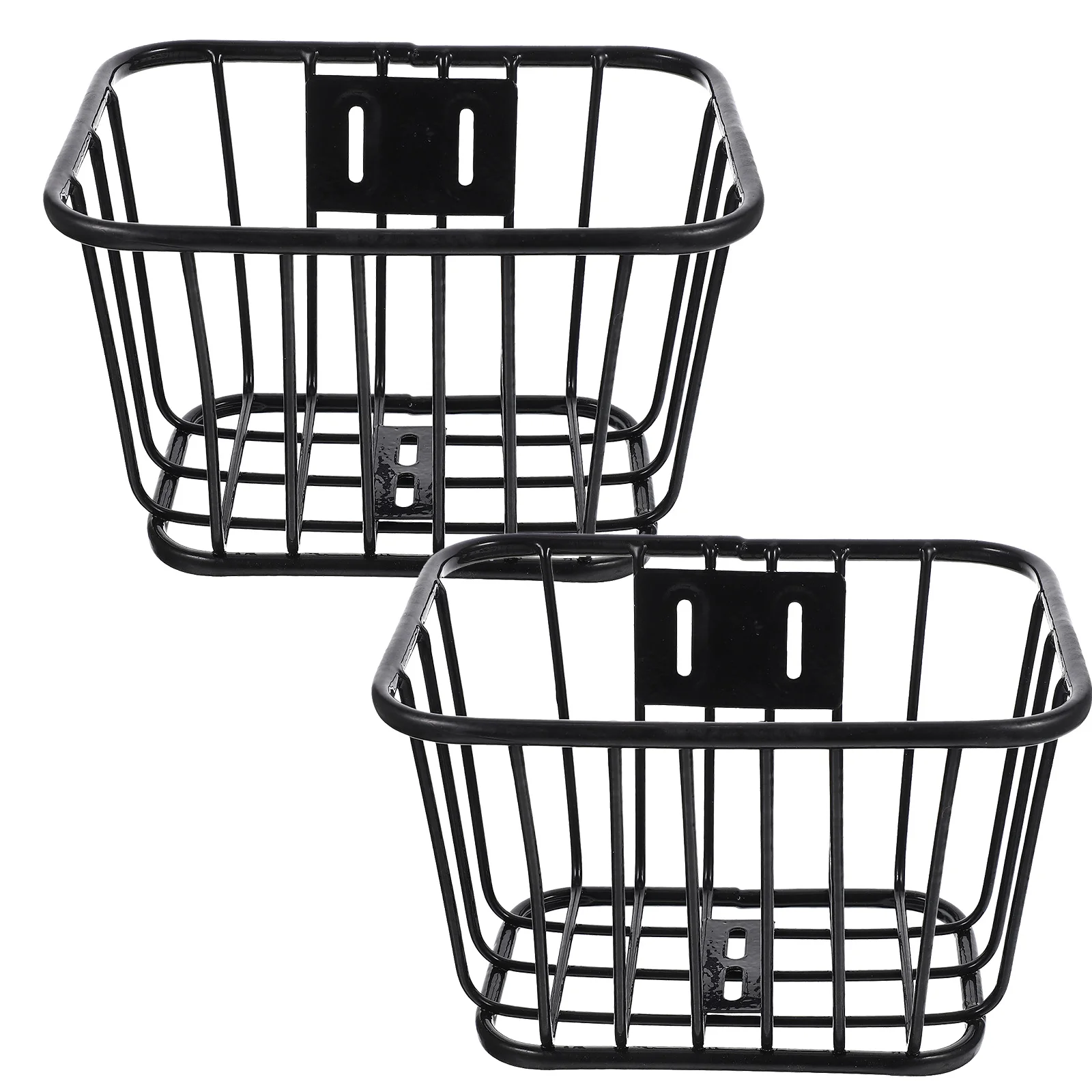 2-Pcs-Bicycle-Basket-Front-for-Scooter-Frame-Bike-Handlebar-Iron-Rear ...