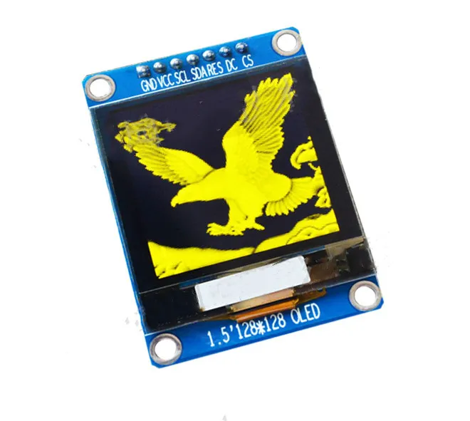 IPS 1.5 inch 7PIN White/Yellow OLED Screen with PCB Board SSD1327 Drive ...