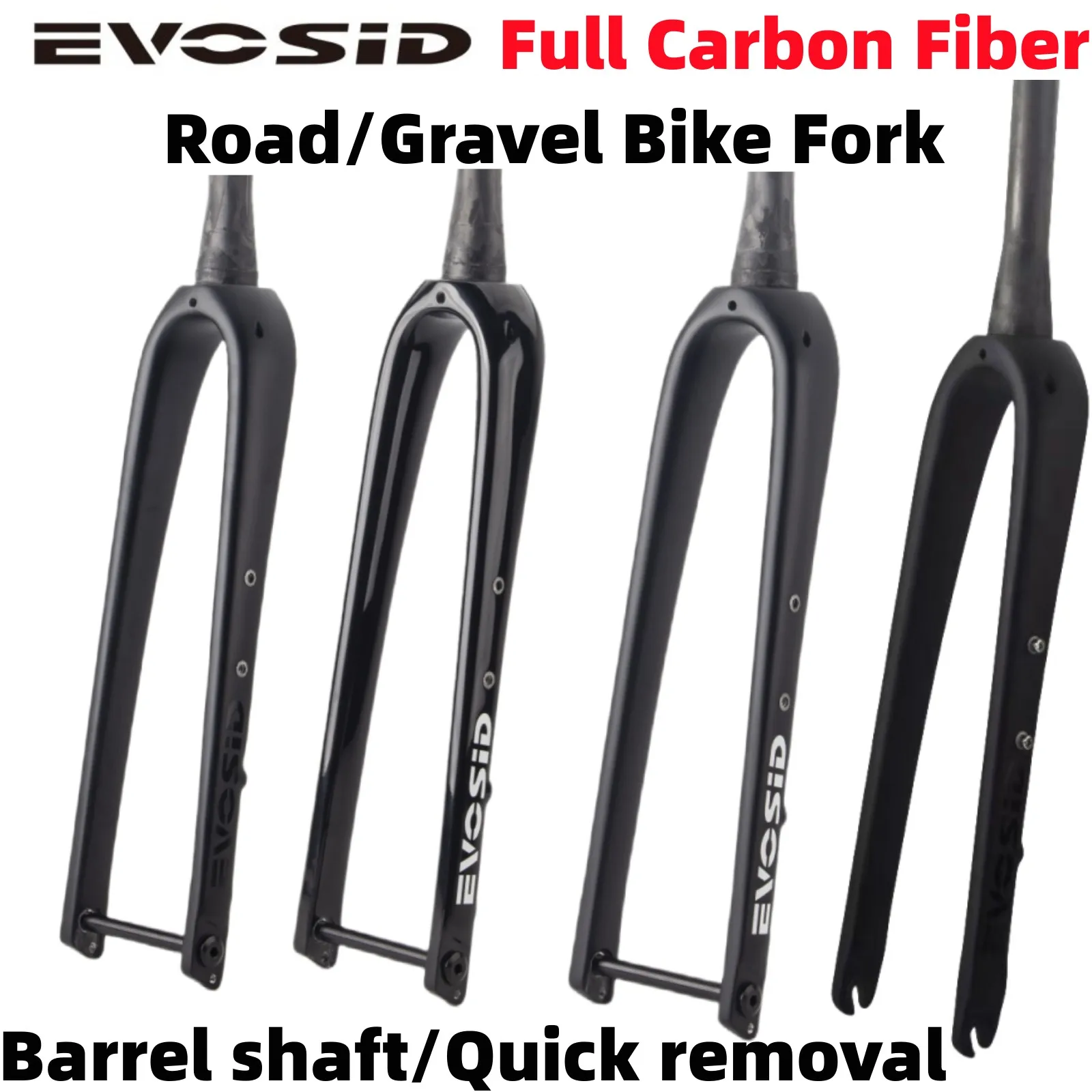 EVOSID-Road-Bike-Front-Fork-Carbon-Fiber-Ultralight-454g-Gravel-Bicycle ...