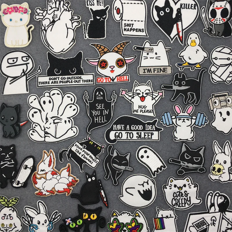 Go-to-Hell-Patches-on-Clothes-Embroidered-Patches-for-Clothing-Stickers ...