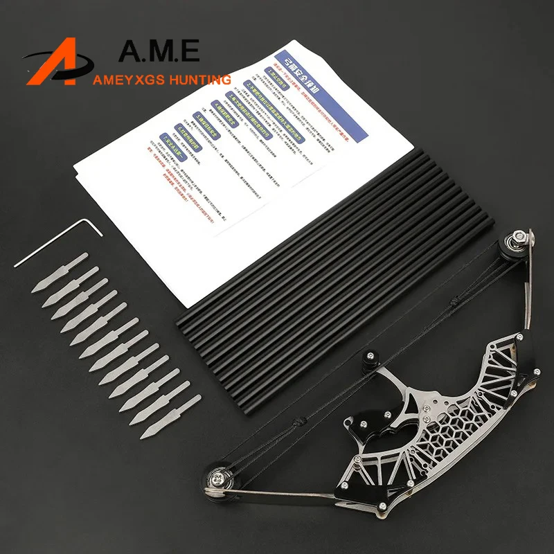 Mini-Compound-Bow-and-Arrow-Archery-20-25m-Range-Powerful-Stainless ...