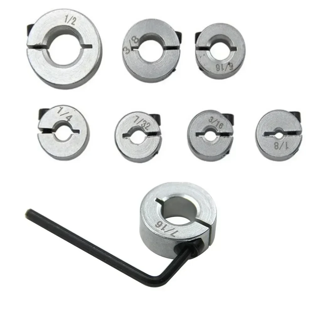 8pcs Drill Bit Depth Stop Collar With Hex Wrench Set Fixed Drill Bit ...