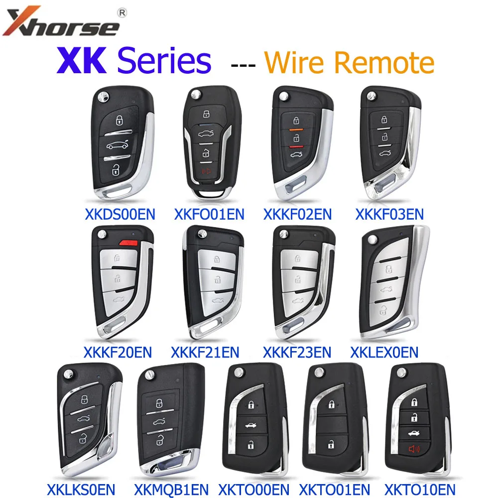 XHORSE-Chave-Remoto-Fio-XKDS00EN-XKFO01EN-XKMQB1EN-XKKF02EN-XKTO10EN ...