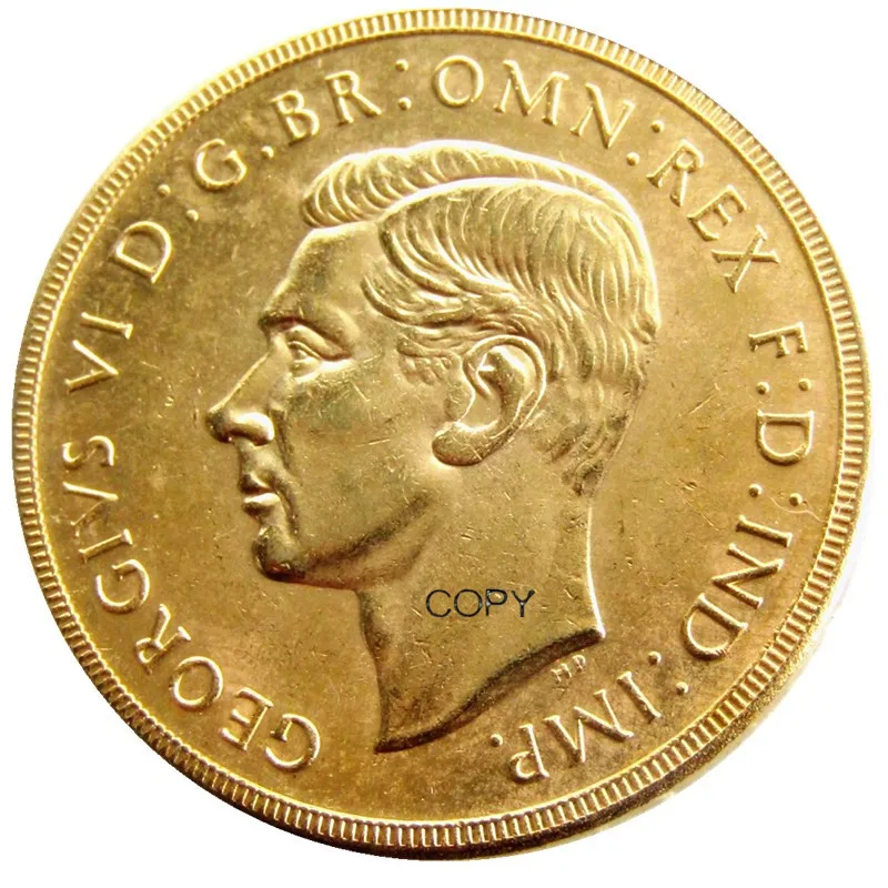 Moneda-chapada-en-oro-accesorio-a-prueba-de-GEORGE-VI-el-rey-de-Gran ...