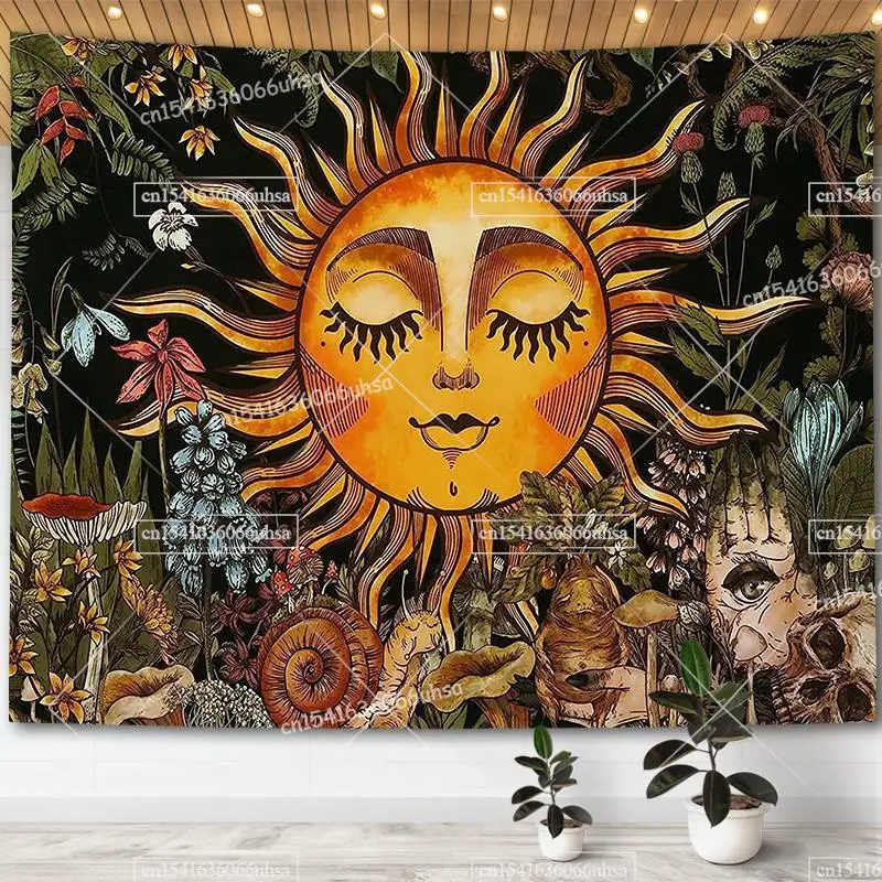 Hippie Art Sun And Moon