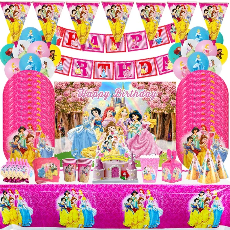Birthday Decoration Disney Princesses | Decoration Princess Birthday ...