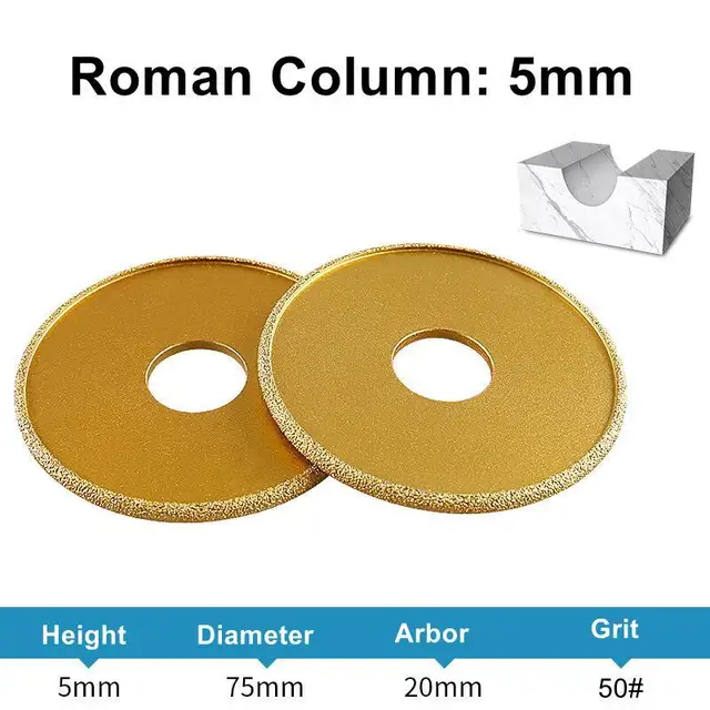 1PC Bore 20mm Dia 3inch/75mm Edge Diamond Grinding Wheel Diamond Edge ...