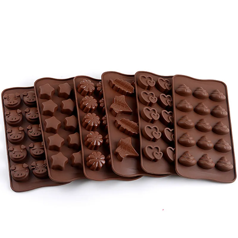 Cartoon Silicone Chocolate Forms All Kinds Shape Candy Molds Jelly Mould