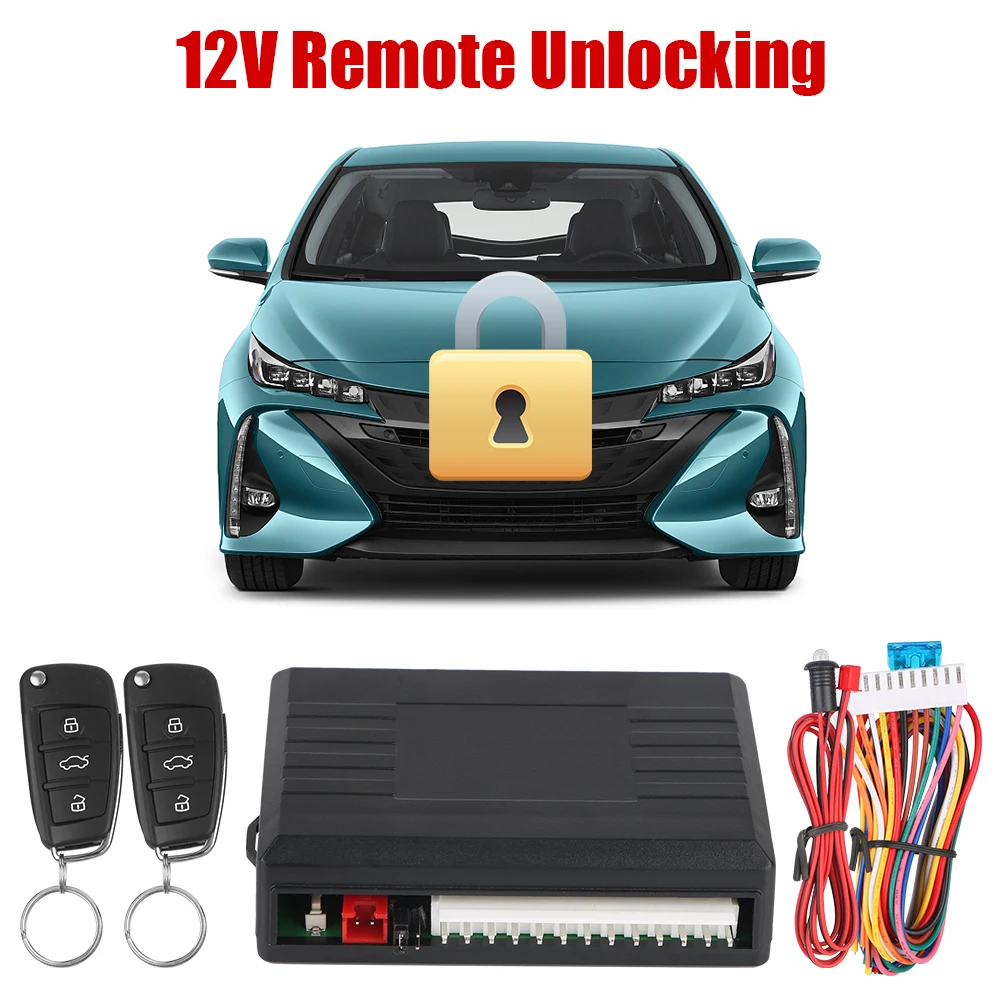 12V-Car-Switch-Remote-Control-Keyless-System-433-92MHz-Universal-Door ...