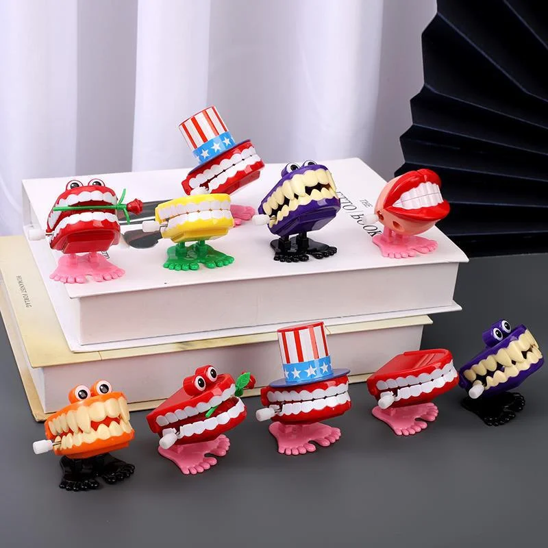 Novelty-Funny-Walking-Tooth-Shape-Mini-Clockwork-Jumping-Teeth-Toys ...