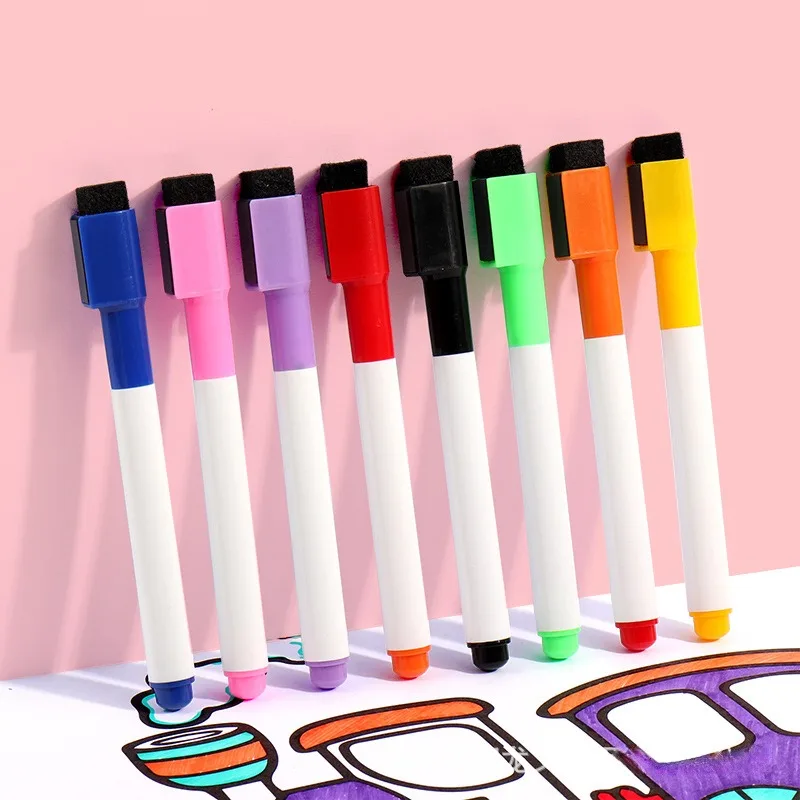 8-Colors-Set-Erasable-Magnetic-Whiteboard-Marker-Pen-Blackboard-Marker ...