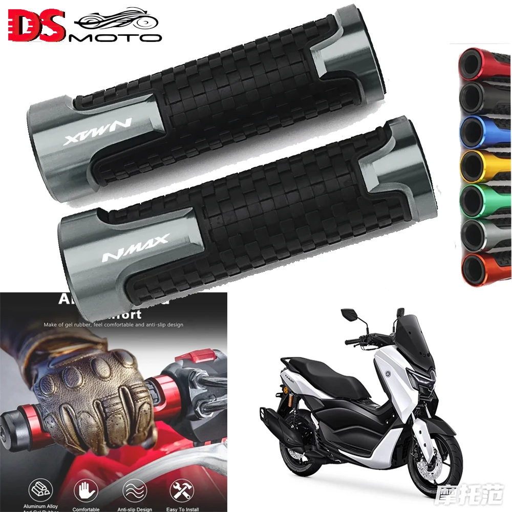For YAMAHA NMAX N-MAX 155 7/8'' 22MM CNC Handlebar Grips Handle Bar ...