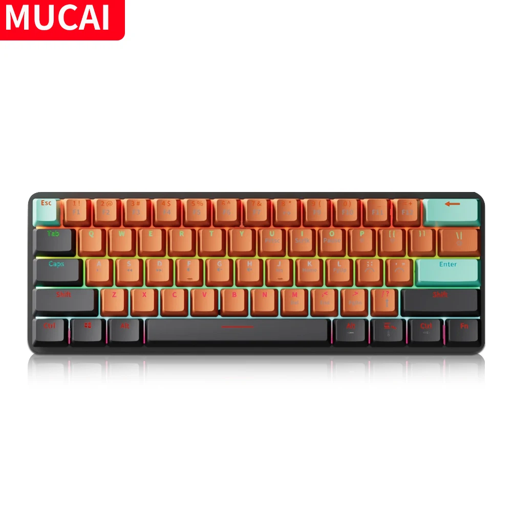 MUCAI-61-Key-USB-Wired-teclado-mec-nico-LED-Backlit-Axis-Gaming-teclado ...
