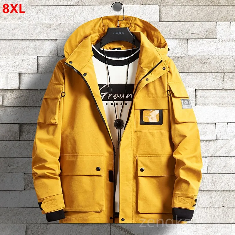 Spring-Autumn-Loose-Yellow-Youth-Waterproof-Casual-Zip-Multi-Pocket ...