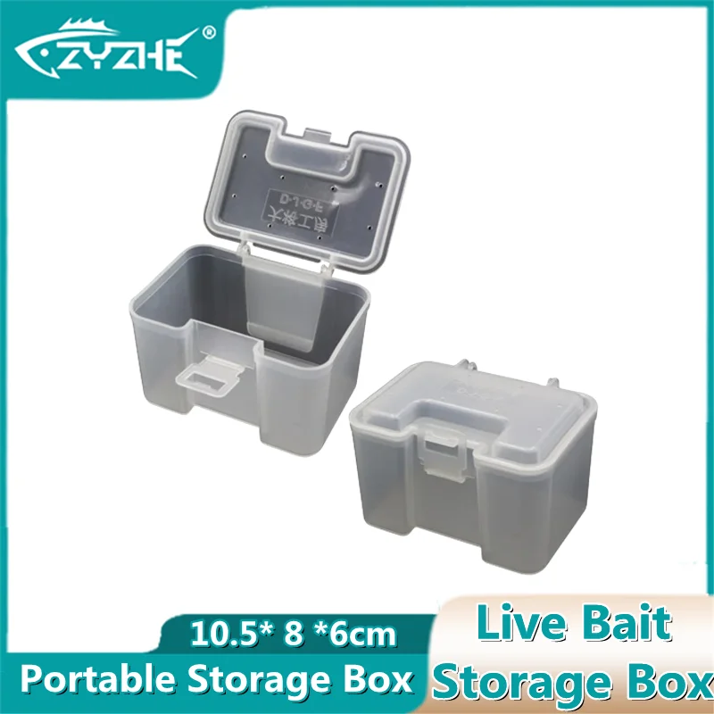 ZYZ-Live-Bait-Storage-Box-Transparent-Fishing-Lure-Earthworms-Red-Worm ...