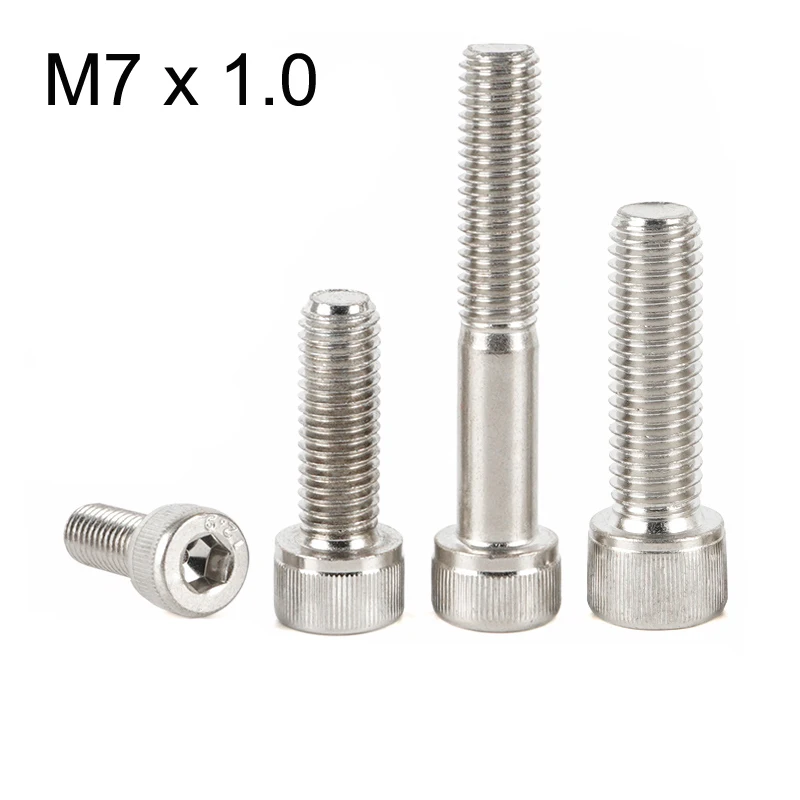4Pcs-M7-Allen-Screw-Socket-Cap-Head-Screws-Hex-Bolt-1-0mm-Pitch-12-9G ...