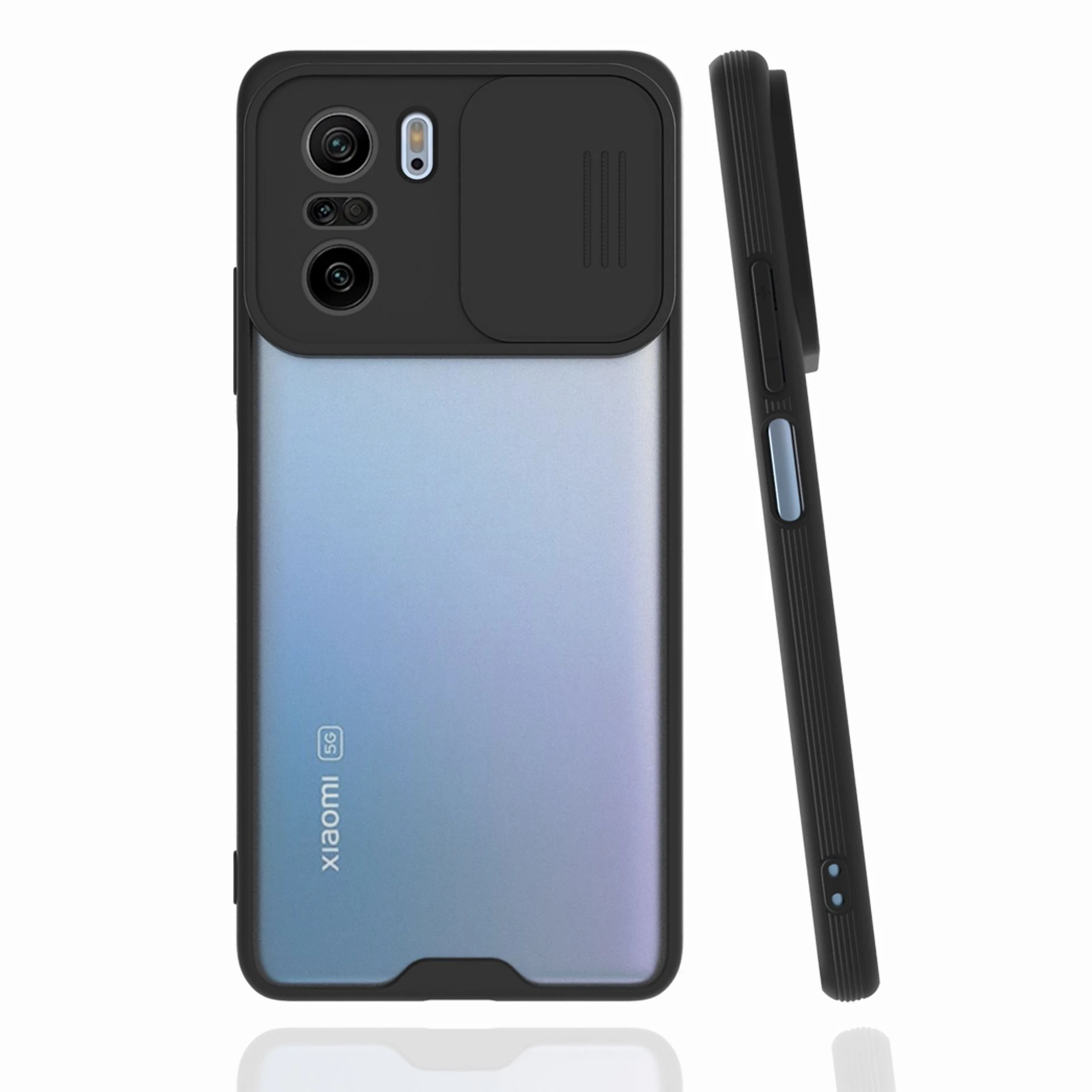 Frosted Case Compatible With Poco F3 Case With Slide Camera Lens ...