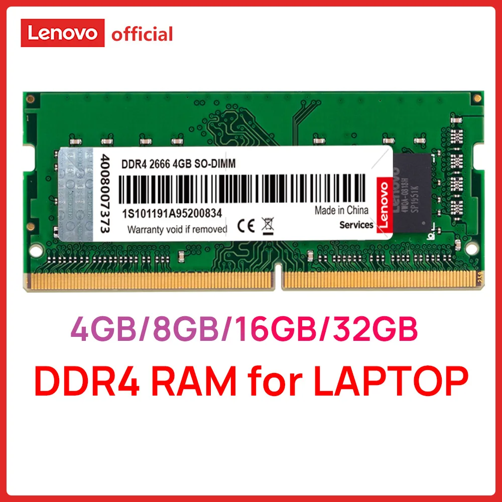 Lenovo DDR4 2400MHz 2666MHz 3200MHz 4GB 8GB 16GB 32GB Laptop RAM 260pin SO-DIMM Memory for ...