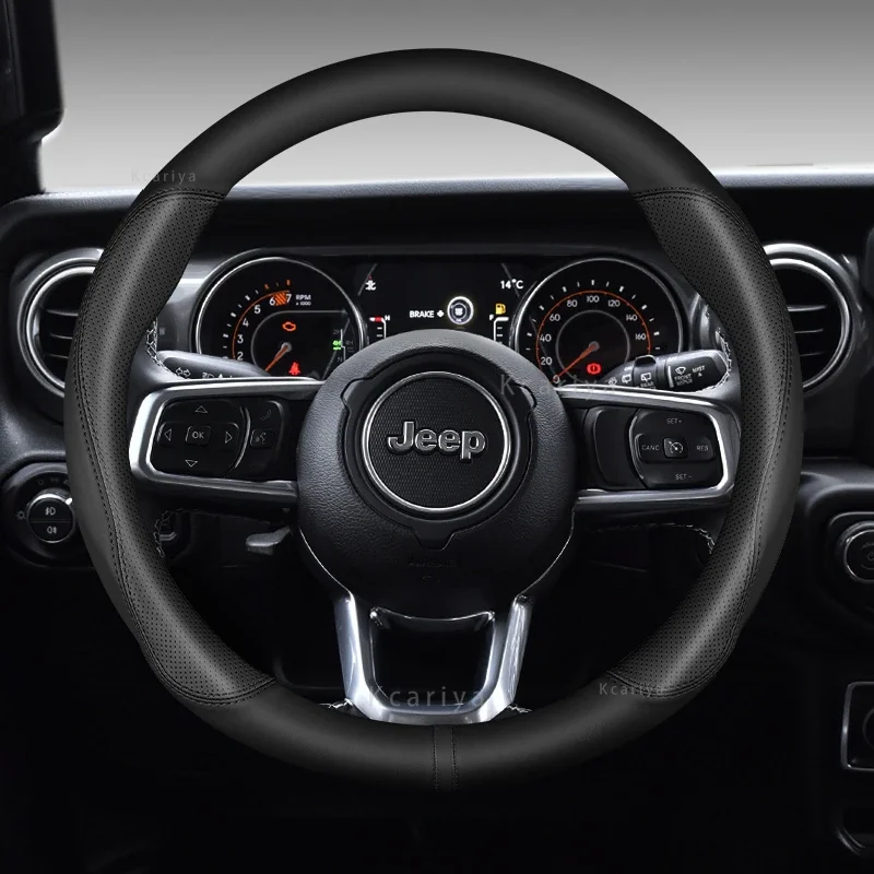 Car leather steering wheel cover for Jeep Commander Patriot Compass ...