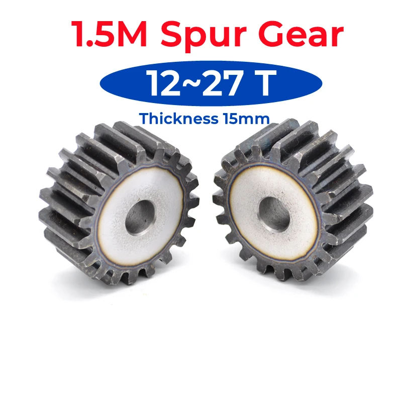 1PCS-1-5-Mode-Spur-Gear-45-Steel-12-27-Teeth-Thickness-15mm-High ...