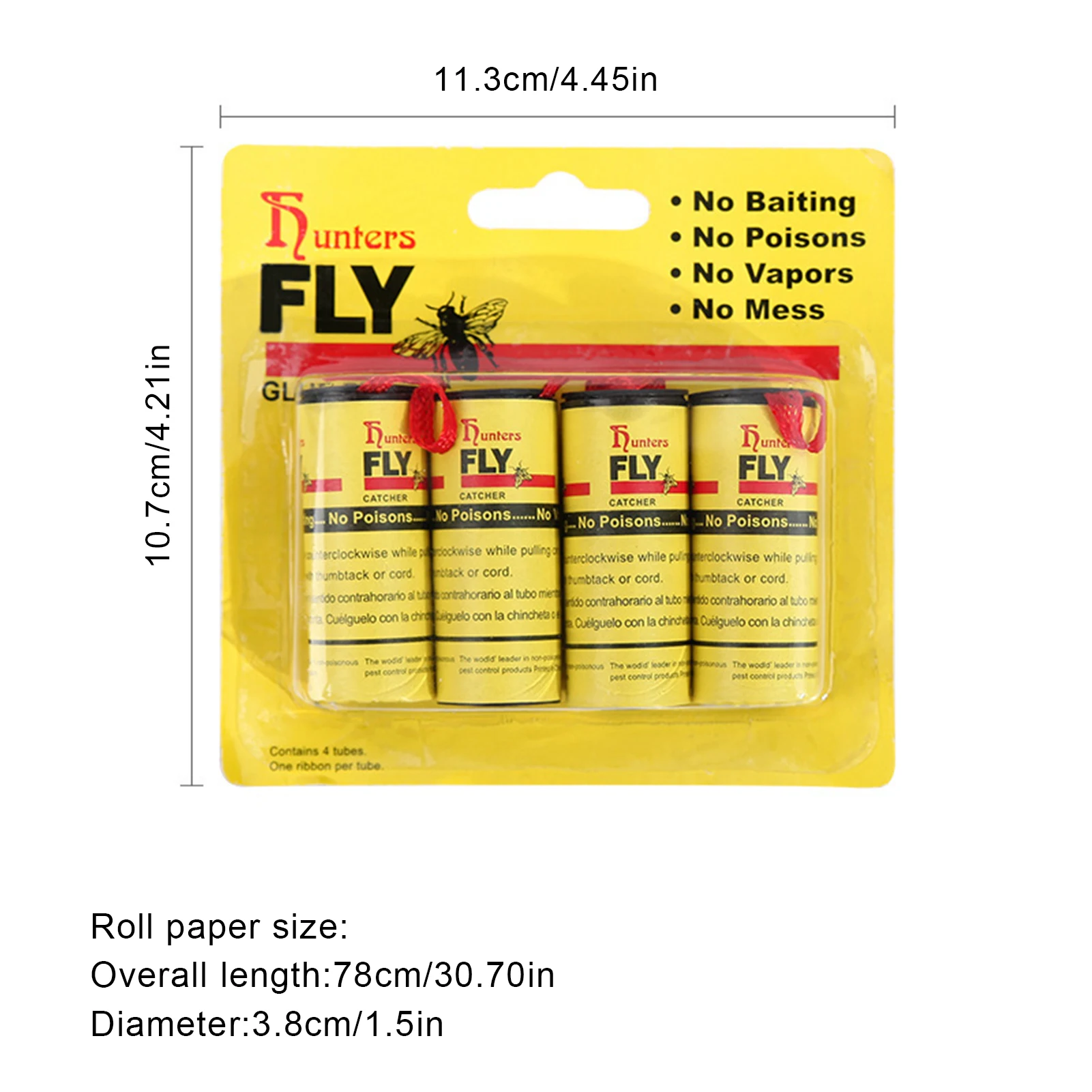 Piège nuisible,Piège à mouches puissant, 4 rouleaux, planche collante, piège à mouches, tueur ...