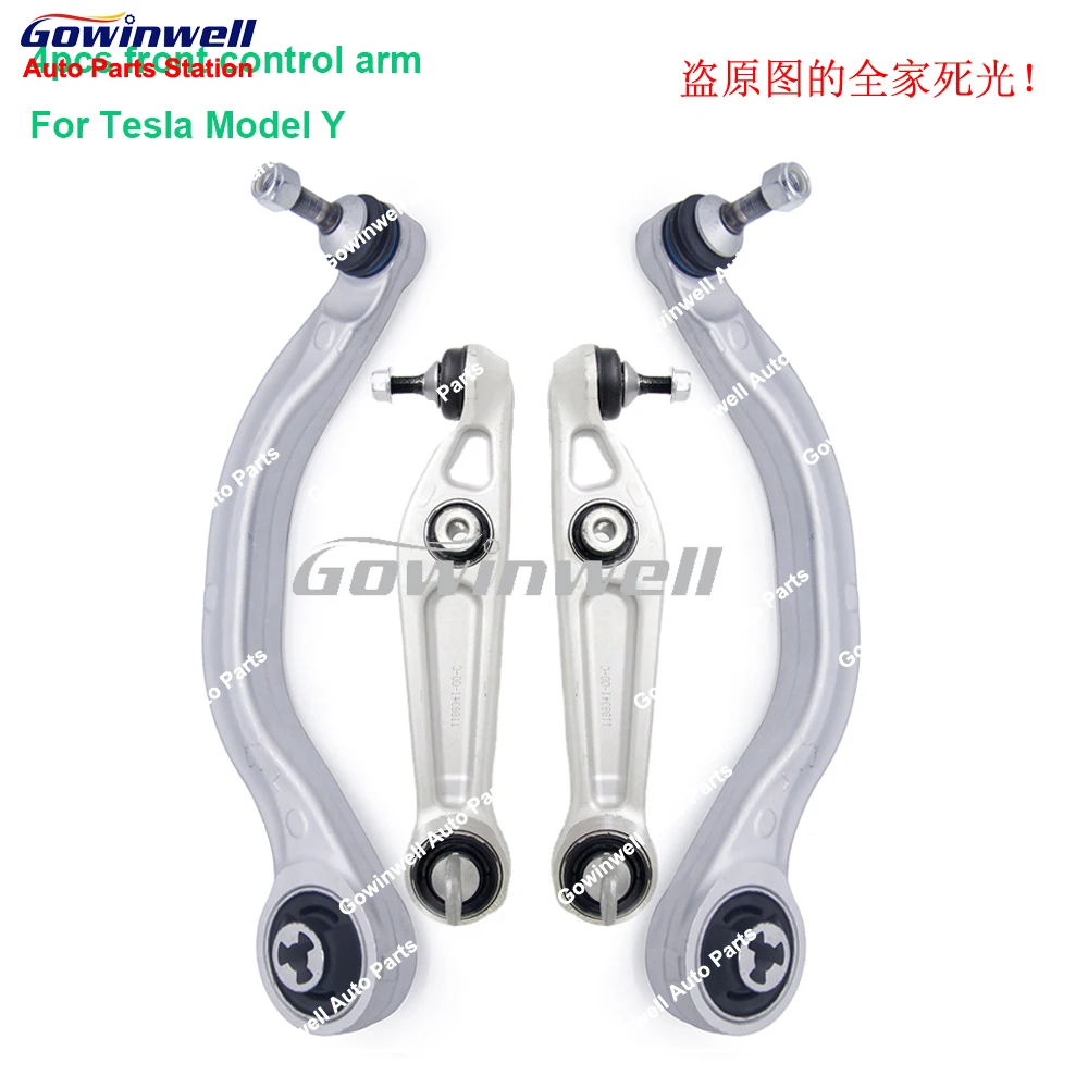 4pcs Front Suspension Lower Control Arm Kits for Tesla Model Y 3 2017 ...