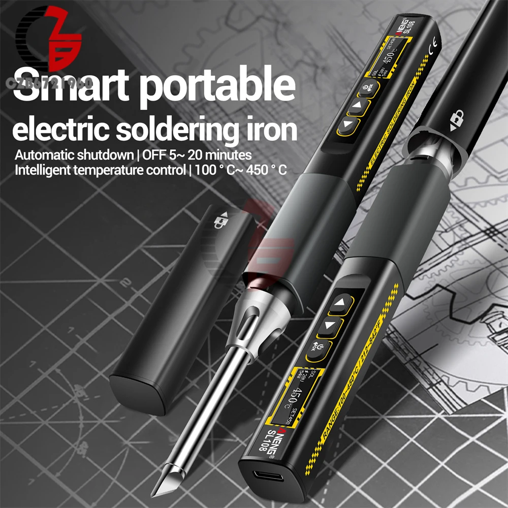 PD/QC USB Type-C Soldering Iron Kit 96W High-power Electric Soldering ...