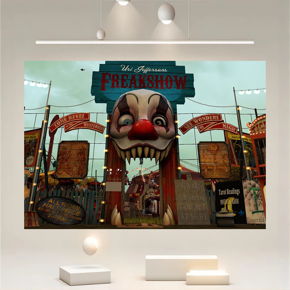 8x6ft-Freak-Show-Circus-Backdrop-Haunted-House-Background-Halloween ...