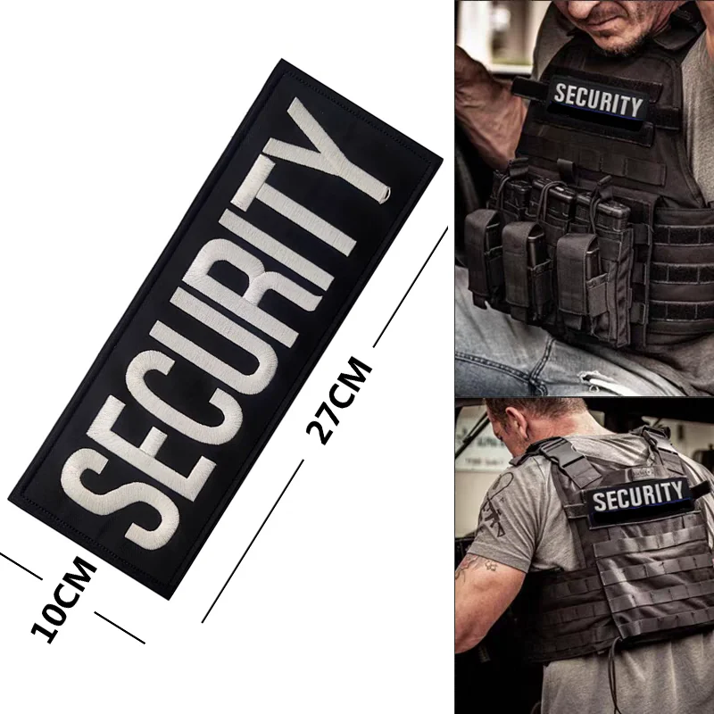 SECURITY embroidery Hook and loop patches tactic Morale Chapter,Outdoor ...
